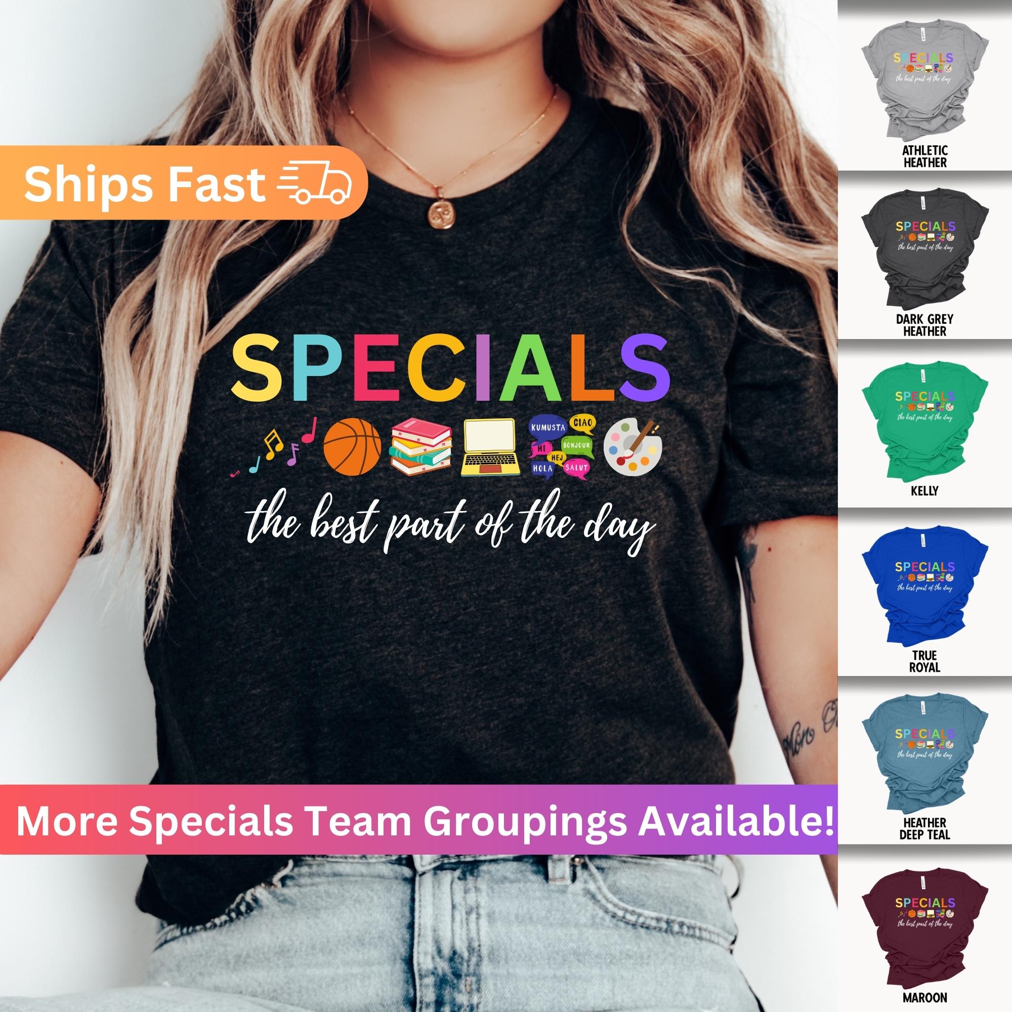 Specials Teacher Team Shirt: Art, Music, PE, Library/Media, Language/S ...
