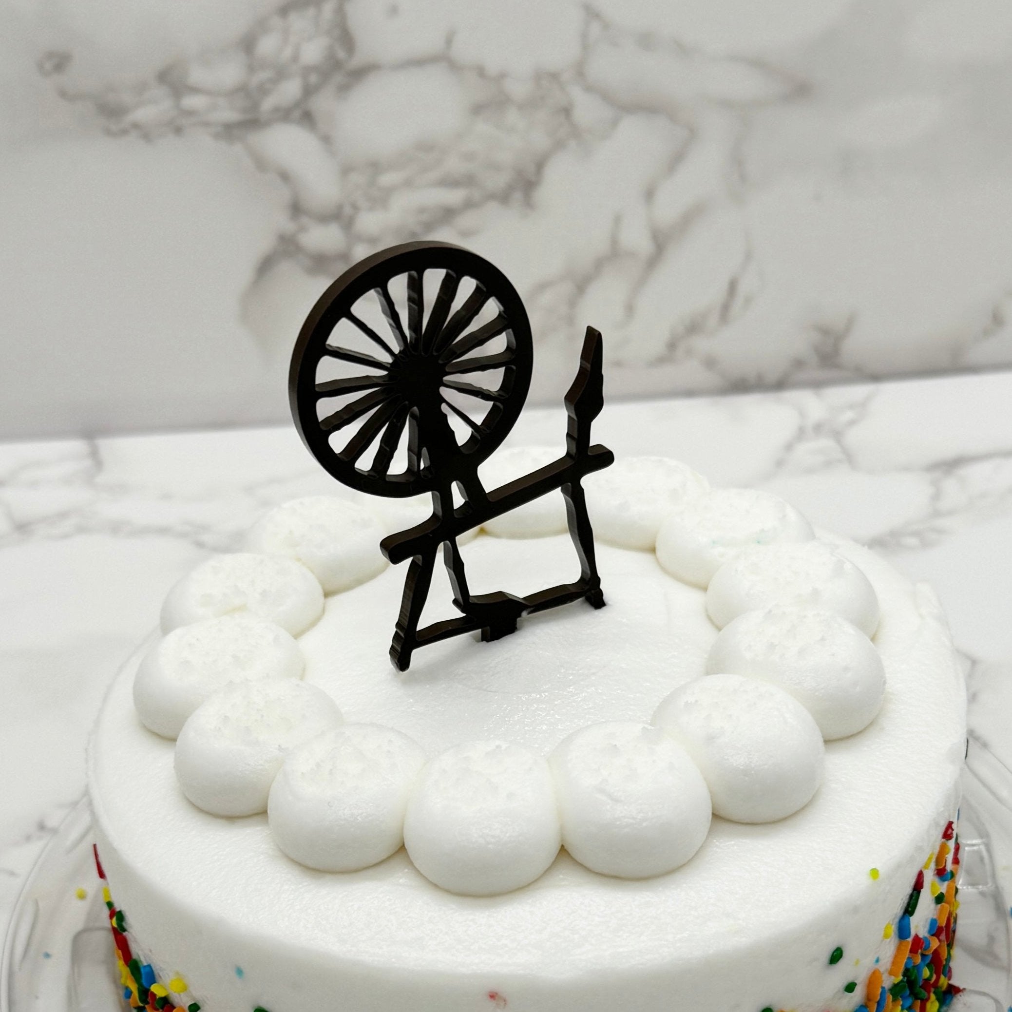 Spinning Wheel Cake Topper / Flower Arrangement Stem / Sleeping Beauty ...